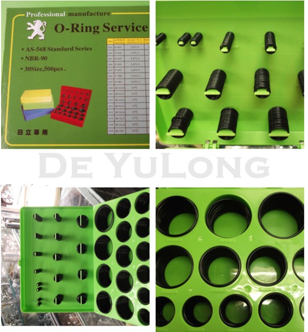 Green Assorted O Ring Set , As568 Standard Hitachi High Temperature O ...